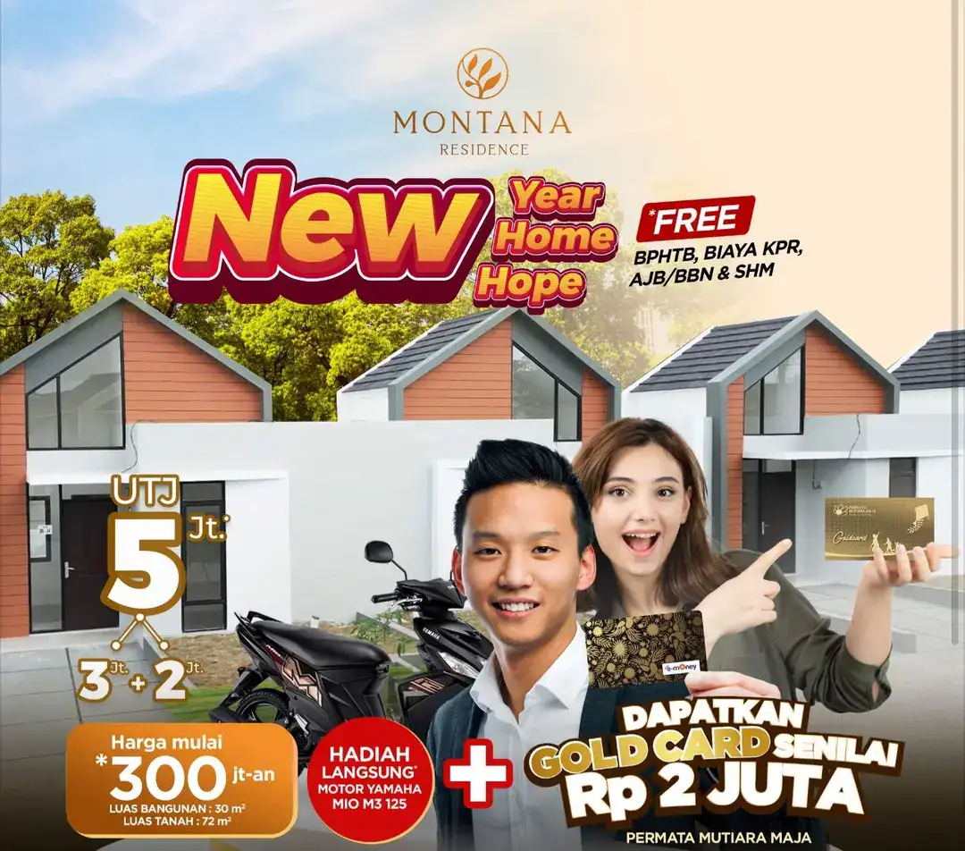 Promo Beli Rumah Hadiah Motor Plus Gold Card Senilai 2 Juta